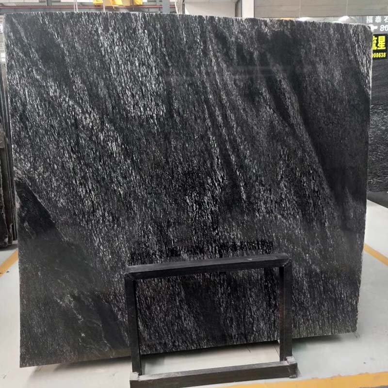 Black Granite With White Veins Meteor Granite Slab Countertop