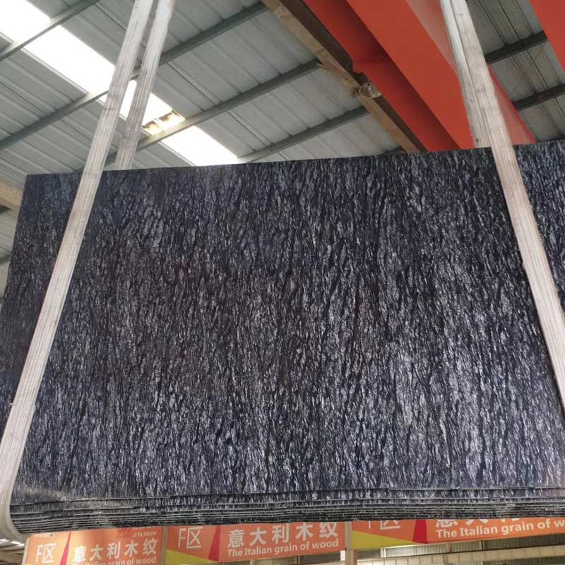 Black Granite With White Veins Meteor Granite Slab Countertop