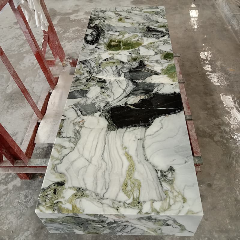 Cold Emerald Green Marble Kitchen Countertops Wall Tiles