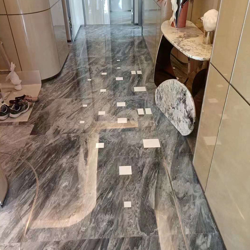 Florence Gray Marble Stair Floor Tile Background