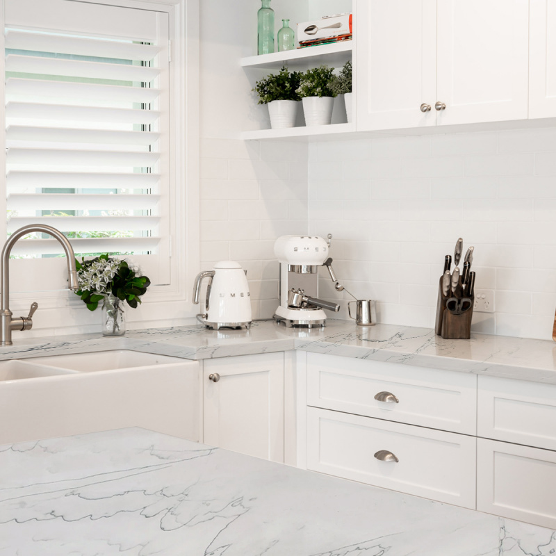 Infinity White Quartzite With Blue Veins Kitchen Countertops