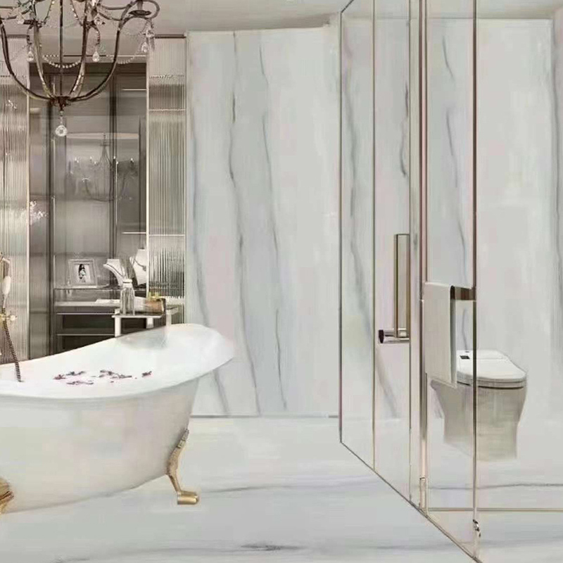 Columbia White Marble With Green Veins Slab Countertops