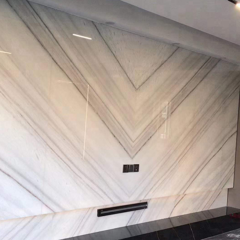 Columbia White Marble With Green Veins Slab Countertops