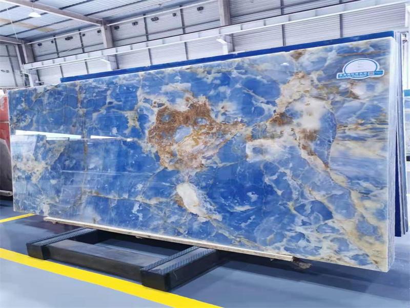 Natural Blue Onyx Countertops Slab For Floor Background Wall
