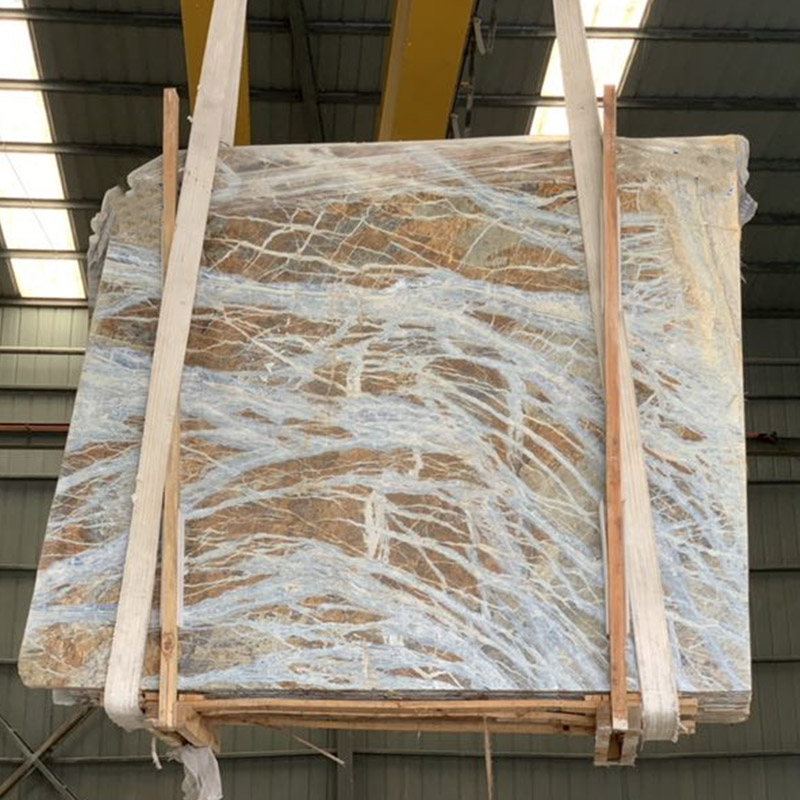 Blue Denim Marble Jean Texture Slab Countertops