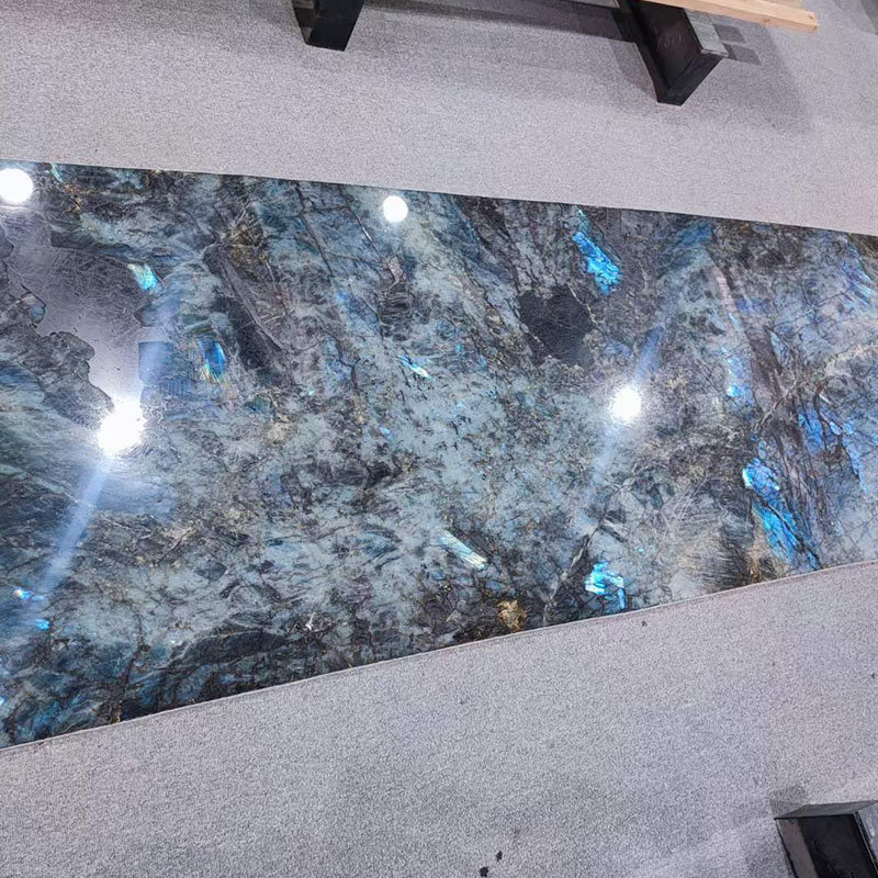 Blue Emerald Luxury Stone Slab For Table