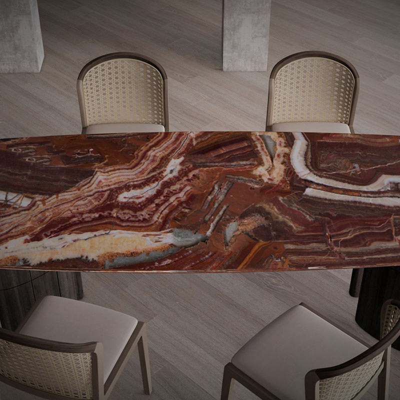 Light luxury red exotic marble slabs tile