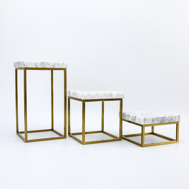 Luxury white marble base jewellery stand