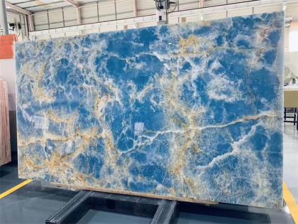 Natural Blue Onyx Countertops Slab For Floor Background Wall