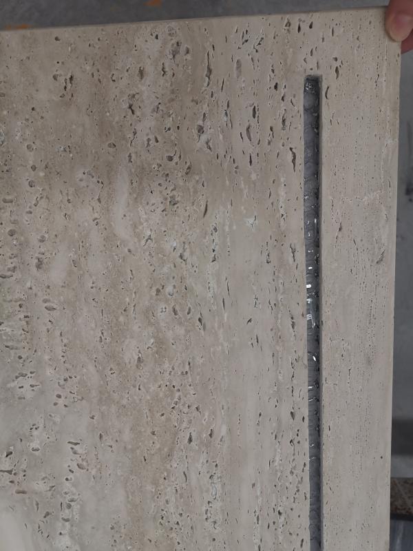 Grey Travertine Tiles Slabs With Groove