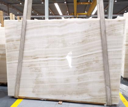 Turkey Straight Veins Vanilla Onyx Marble Slab