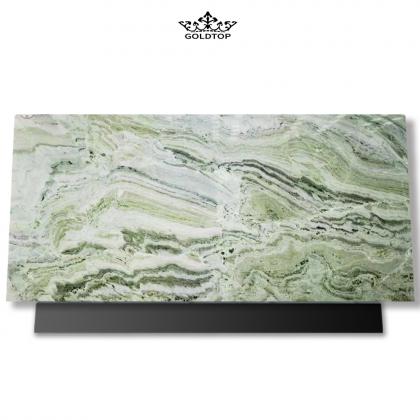China Jade Green Cloud Marble Slab