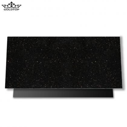 Black Galaxy Granite Kitchen Countertops Tile With Gold Flecks