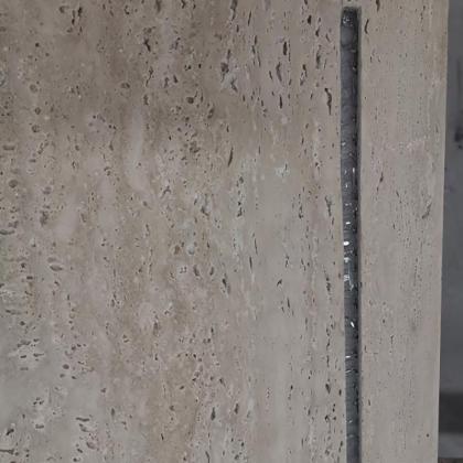 Grey Travertine Tiles Slabs With Groove