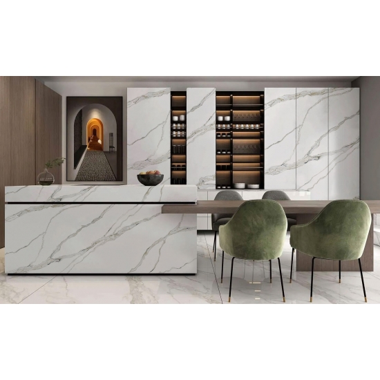 5073 Calacatta Everest White Quartz Countertops New Product ...